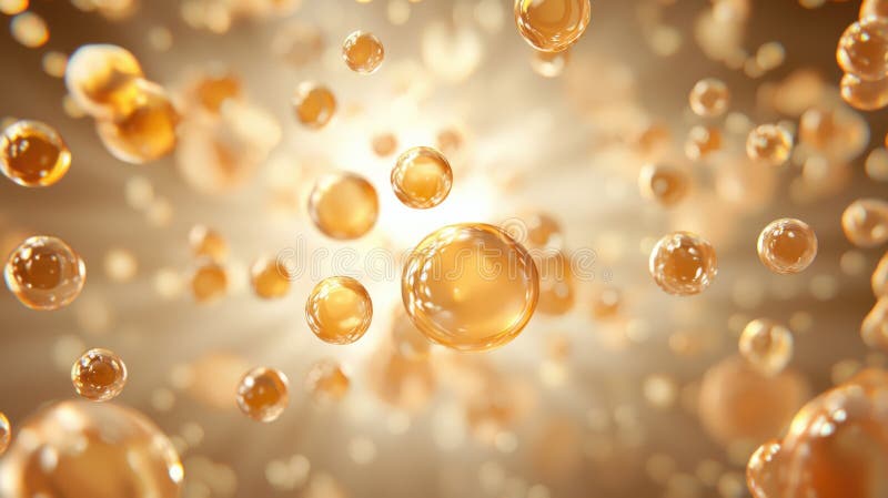 Golden Bubbles Floating Sea Liquid Gold Stock Photos - Free & Royalty ...