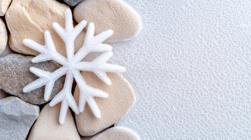 A Snowflake Made of Rocks and Sugar Stock Image - Image of depth, composition: 379575579