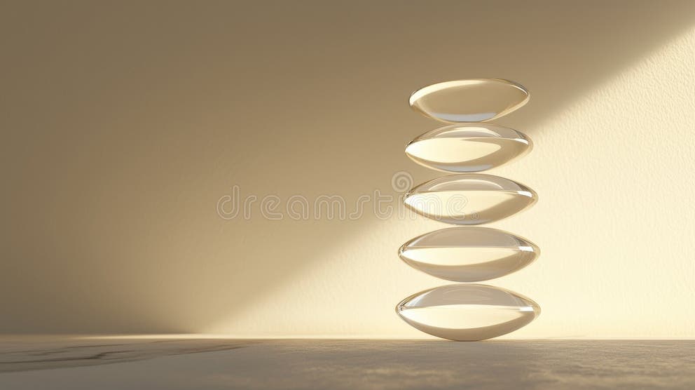 A Stack of Spheres with a Shadow Effect. Stock Photo - Image of size ...