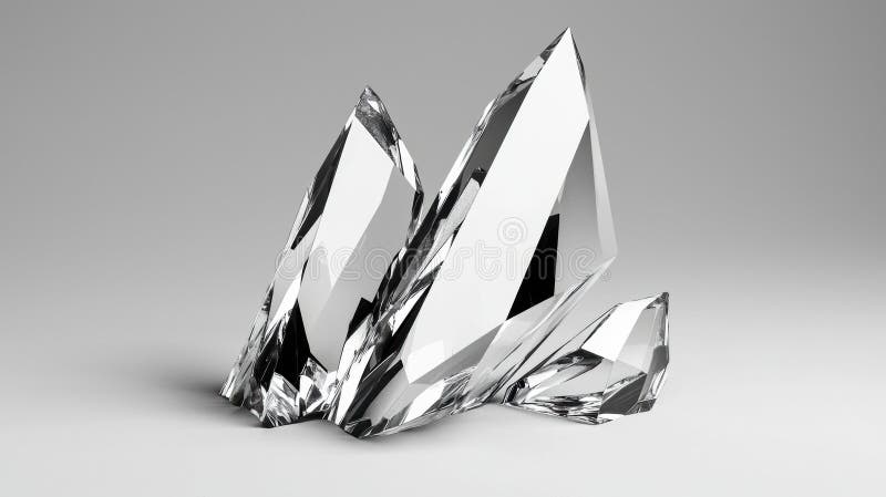 A Cluster of Crystal Formations in Varying Shapes and Sizes. Stock ...