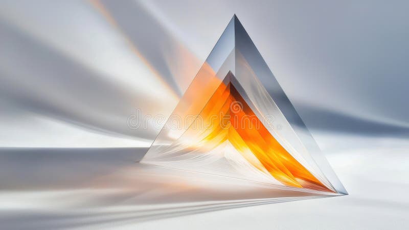 Triangular Prism Desk Clock Wet with Water Droplets. Stock Photo ...