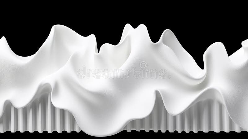 A White, Abstract Sculpture with a Wave-like Texture. Stock Photo ...