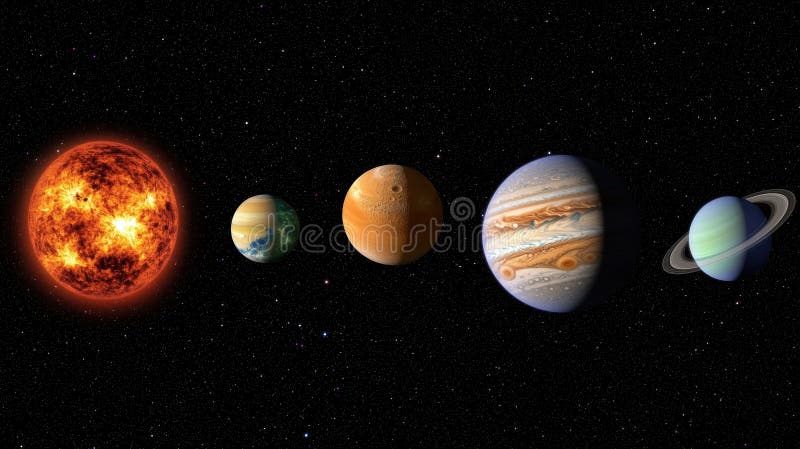 A List of Planets in the Solar System. Stock Photo - Image of fourth ...