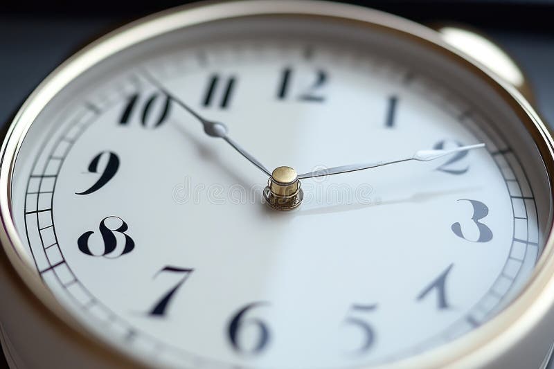 Close-up of Elegant Analog Clock Showing the Time Precise Timekeeping ...