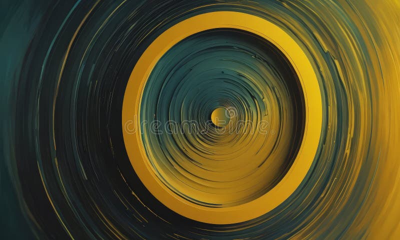Circular Frame with Yellow Border is Set Against Gradient Background ...