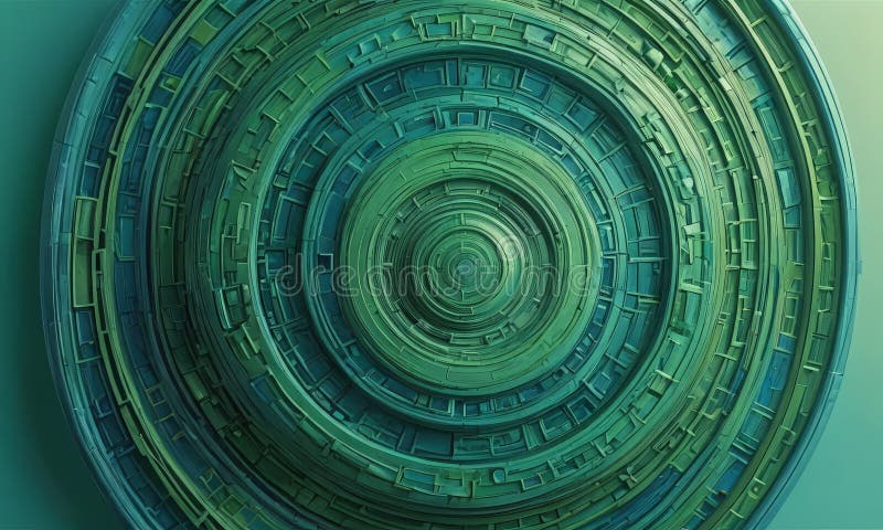 3D Circular Pattern with Concentric Circles Varying Sizes and Shades ...