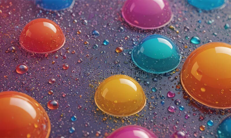 Collection Colorful Spherical Objects, Including Orange, Blue, and Pink ...