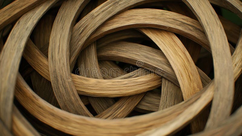 A Close-up View of a Woven Basket, Showcasing the Intricate Pattern and ...