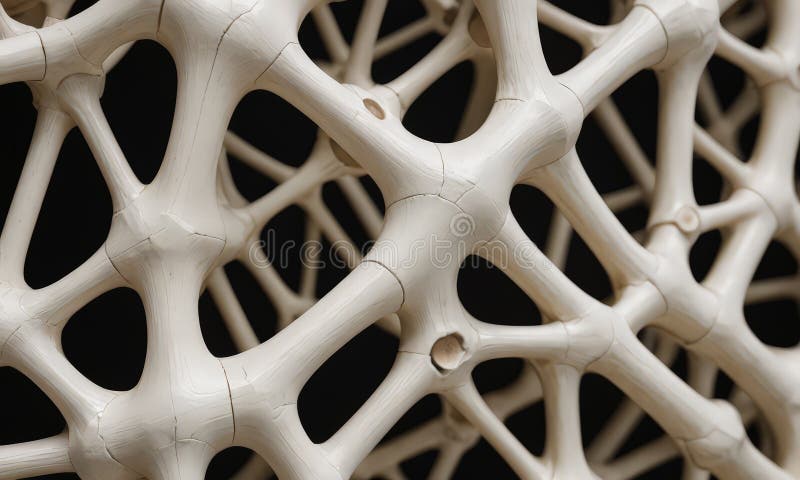 Close-up View White, Intricate Network Interconnected Lines and Curves ...