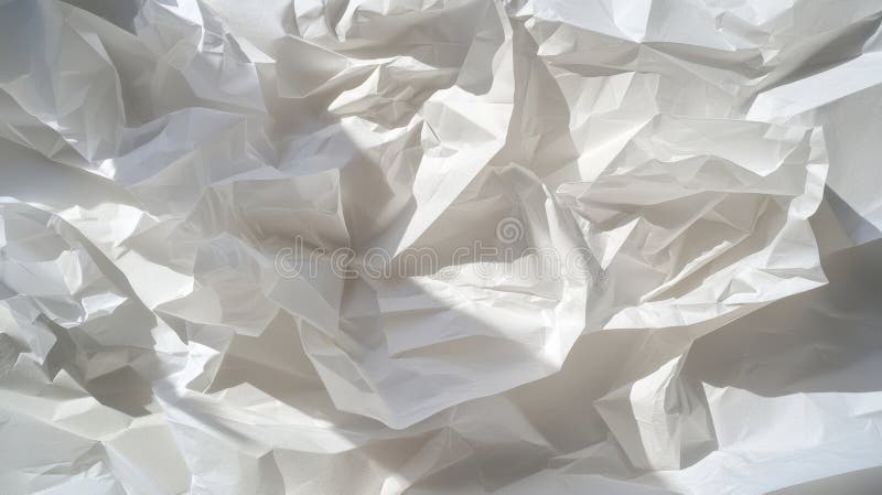 A White Crumpled Paper with a Rough Texture. Stock Photo - Image of ...