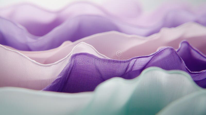 A Close-up View of a Soft, Flowing Fabric with a Gradient of Colors ...