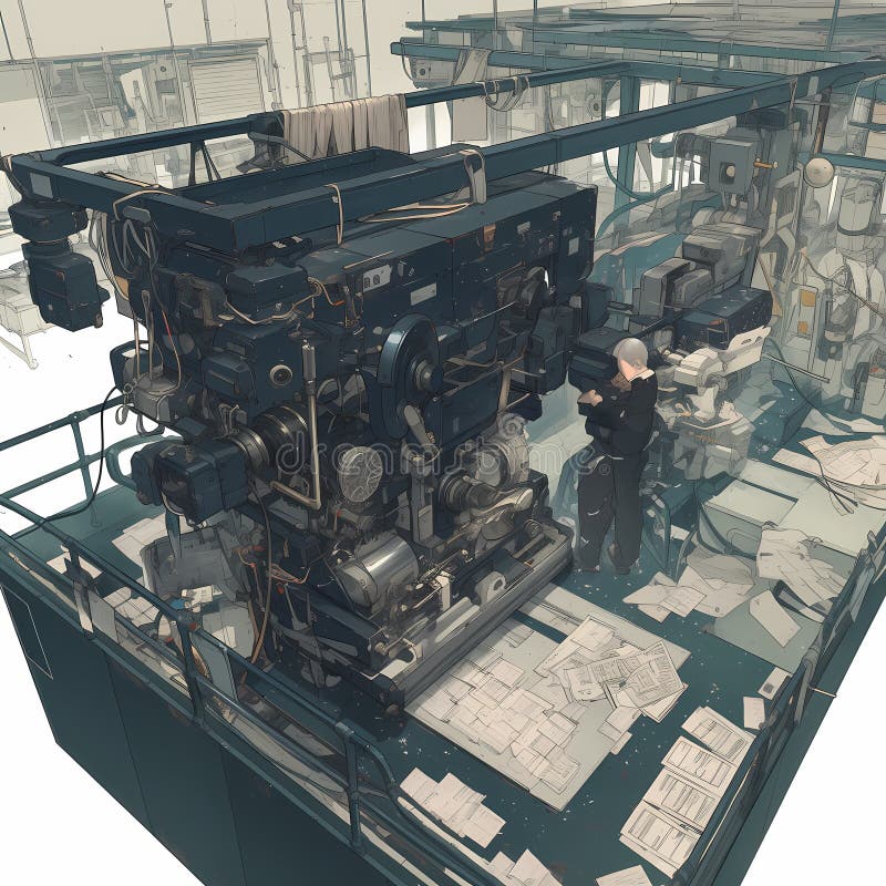 Industrial Machinery stock illustration. Illustration of efficiency ...