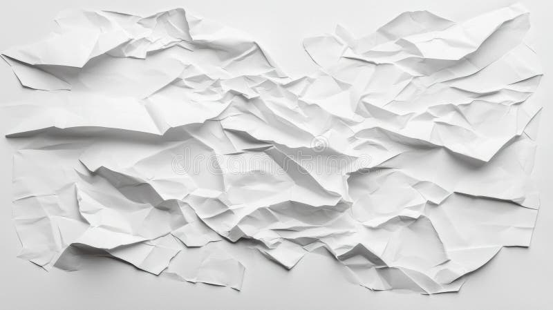 A White Paper with a Crumpled Texture. Stock Photo - Image of complex ...