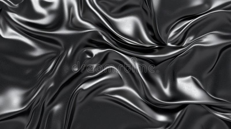A Black, Shiny Fabric with a Smooth Texture. Stock Photo - Image of ...