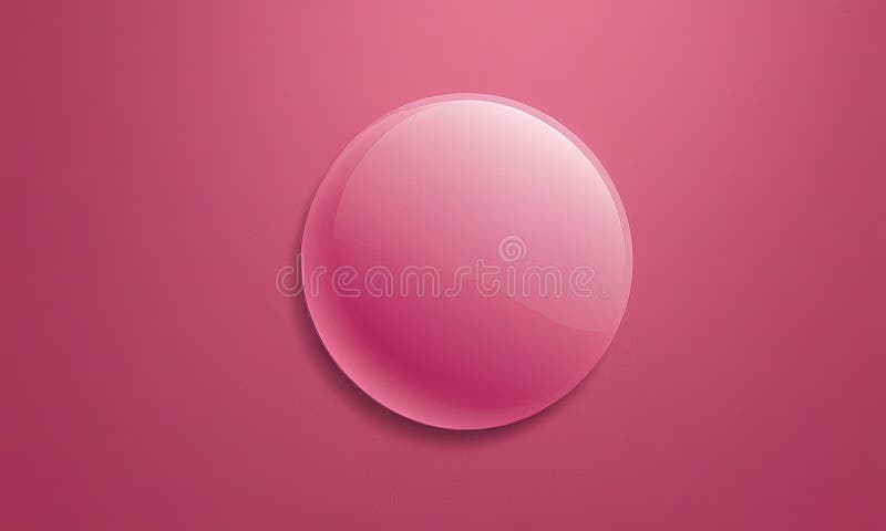 Large, Round, Pink Object is Centered Against Solid Pink Background ...