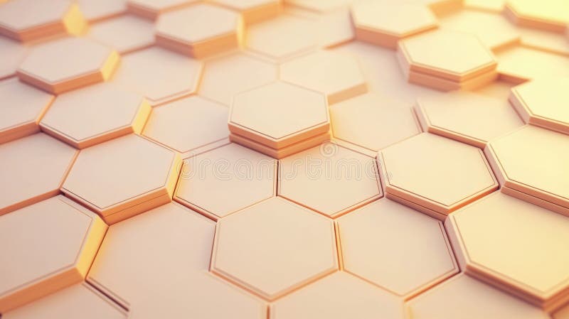 A 3D Rendering of a Honeycomb Pattern with Hexagons and Triangles ...