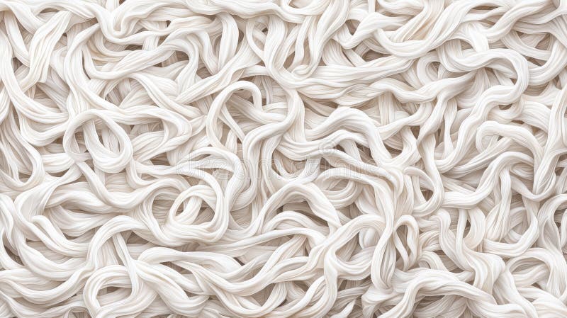A Close-up View of a Pile of White Noodles. Stock Photo - Image of ...