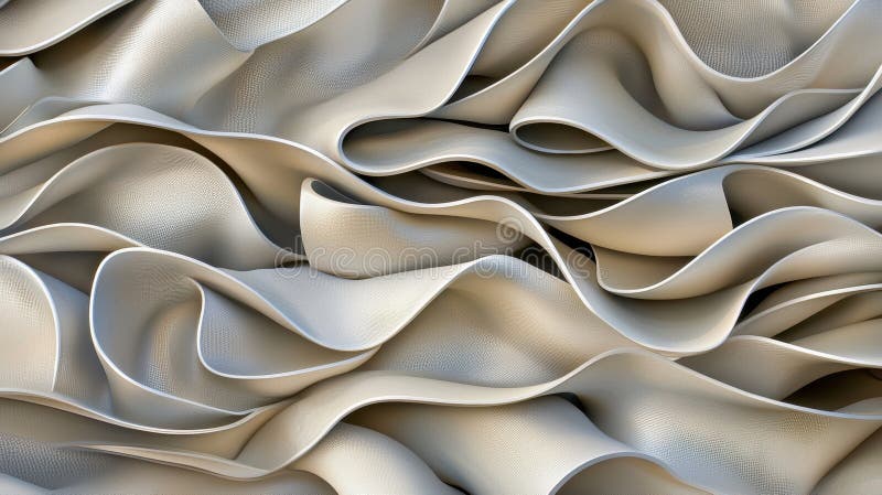 A Textured, Ruffled Surface with a Repeating Pattern of Curved Lines. Stock Photo - Image of ...