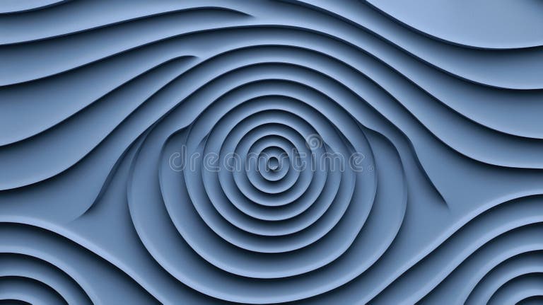 A Textured Blue Wall with Concentric Circles. Stock Photo - Image of ...