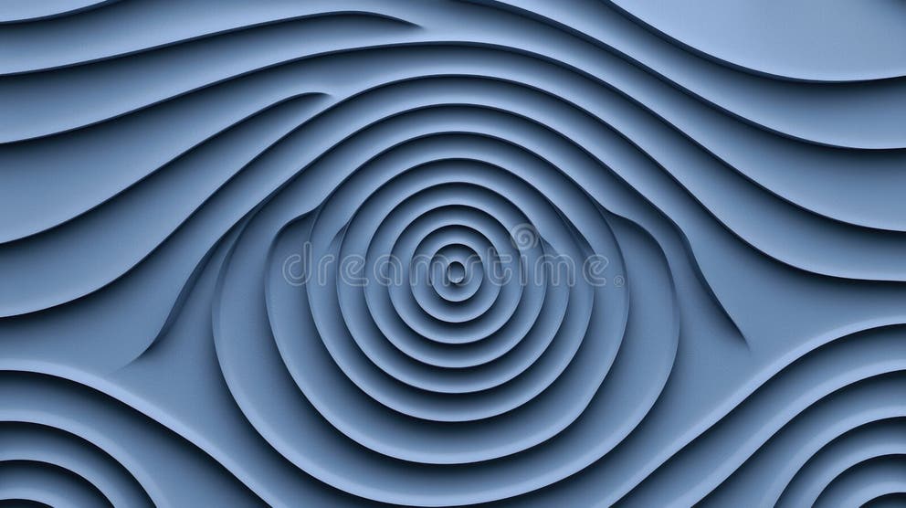 A Textured Blue Wall with Concentric Circles. Stock Photo - Image of ...