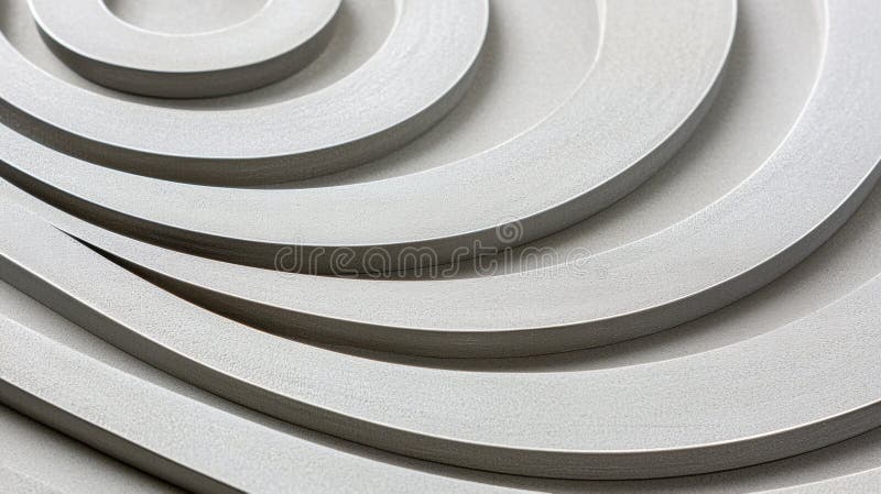 A Close-up View of a Textured, White Surface with Concentric Circles ...