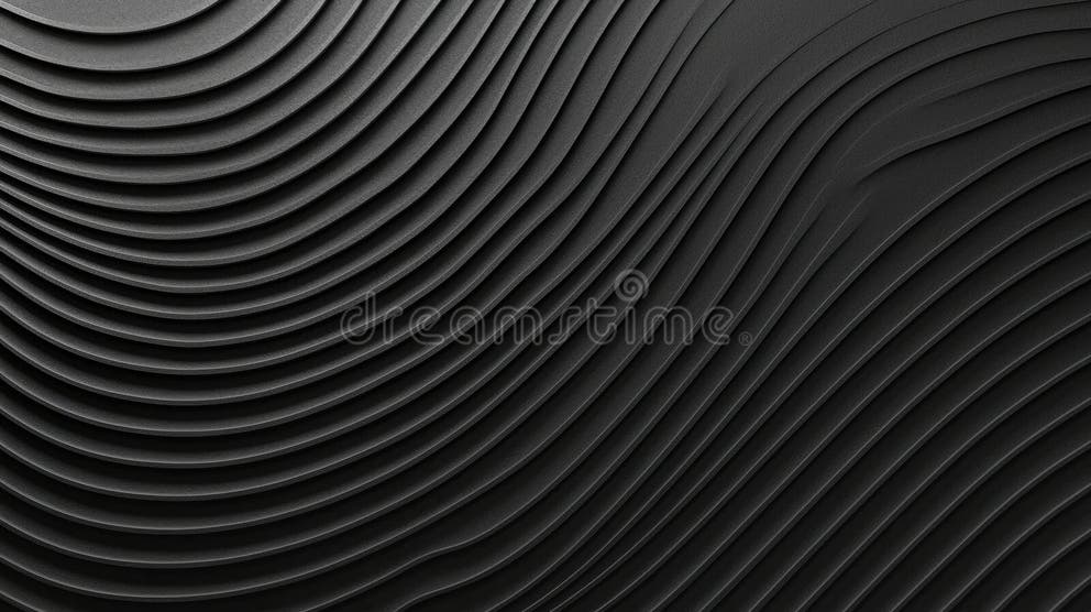 A Textured Black Surface with a Repeating Wave Pattern. Stock Image - Image of clear, intricate ...