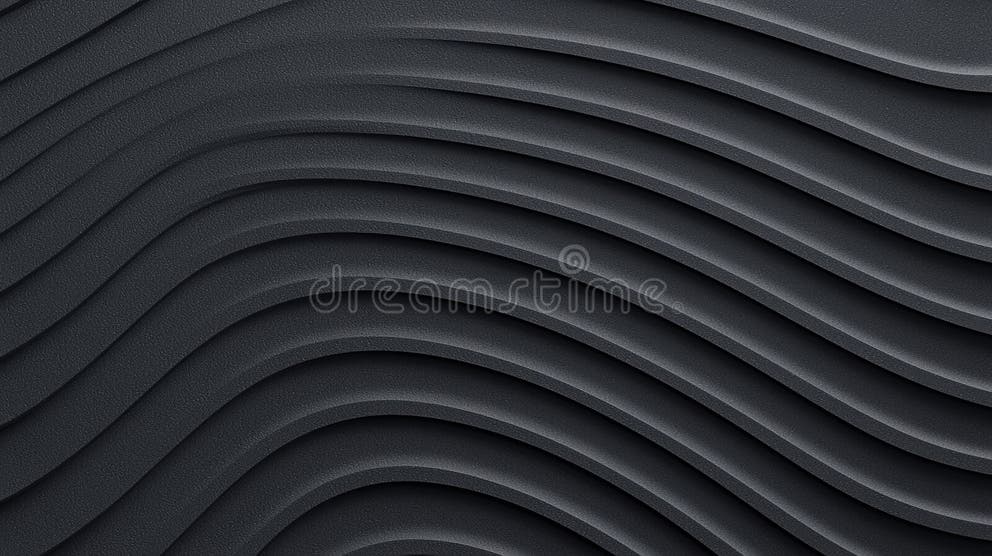 A Textured Black Background with a Repeating Wave Pattern. Stock Image - Image of visual, black ...