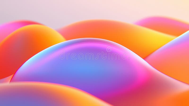 A Vibrant Abstract Composition of Overlapping Spheres in Various Colors ...