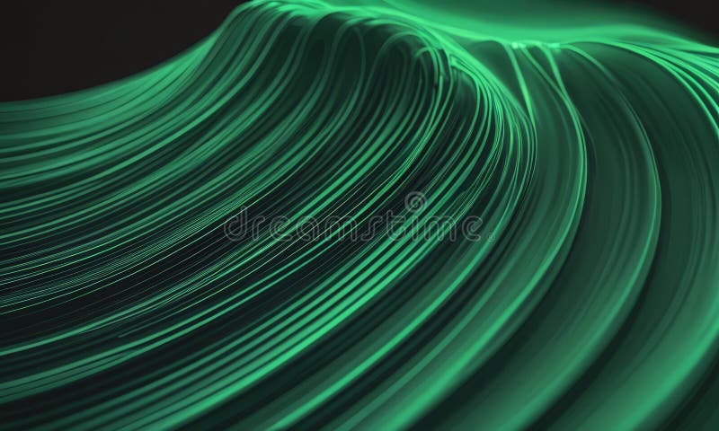 Close-up View Green, Swirling Wave-like Pattern with Dark Stock ...