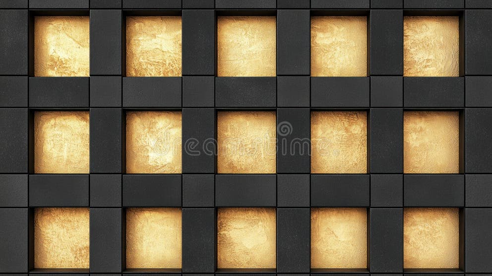A Wall with a Grid of Square Openings. Stock Photo - Image of ...