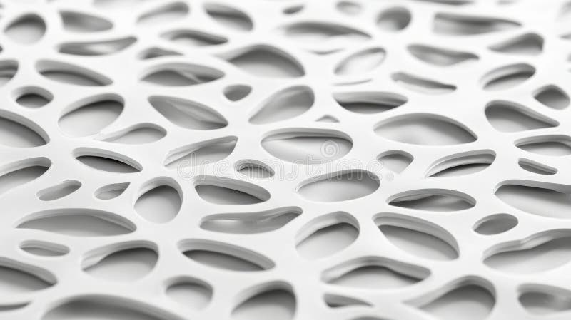 A Close-up View of a White, Abstract Pattern of Interconnected ...