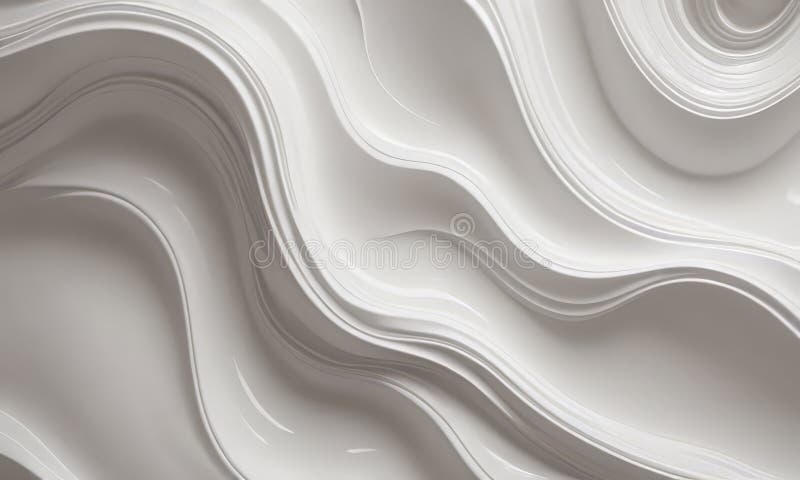Close-up View White, Wavy Surface with Repeating Pattern Curved Lines, Creating Sense Movement ...