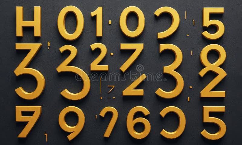 Grid Golden Numbers, Ranging from 1 To 5, is Arranged Diagonally ...