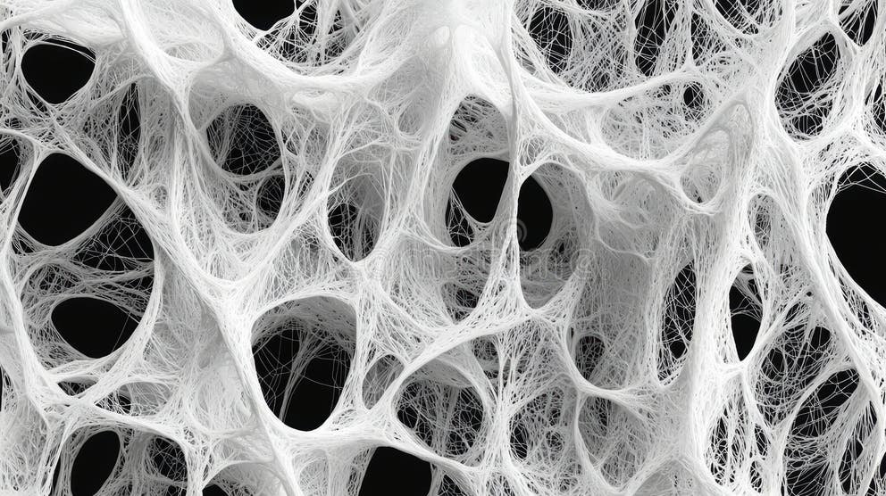 A Complex Network of White Lines and Shapes Against a Black Background ...