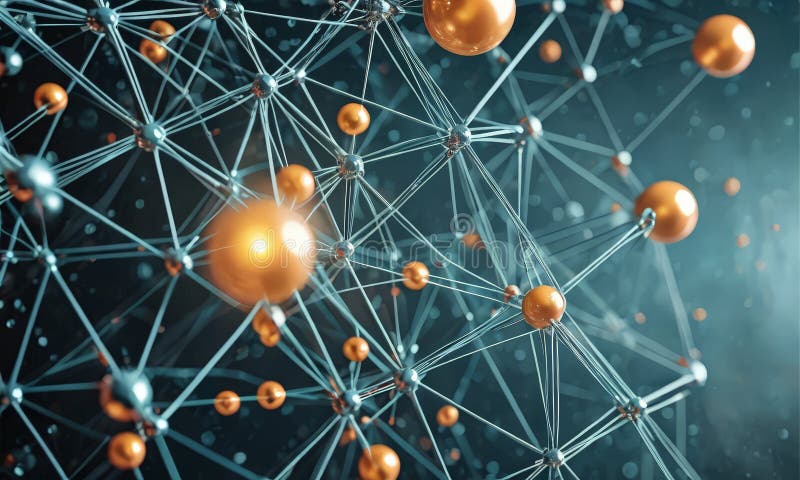 3D Complex Network Interconnected Spheres, with Varying Sizes and ...