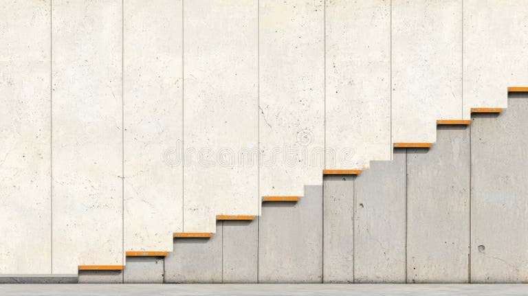 A Concrete Staircase Ascending To the Right. Stock Image - Image of ...