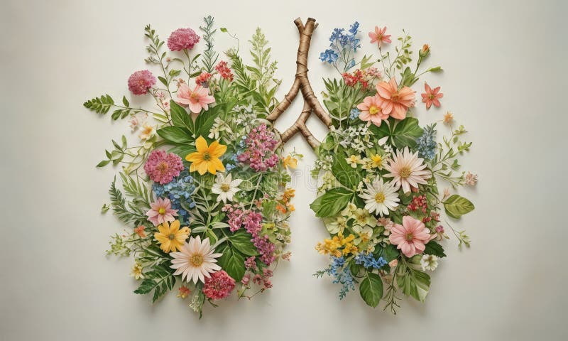 Floral Arrangement Two Lungs, Each with Unique Flower Design, is ...