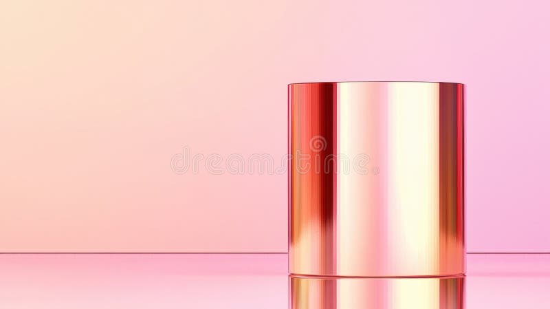 A Cylindrical Object with a Metallic Sheen and a Gradient Background ...