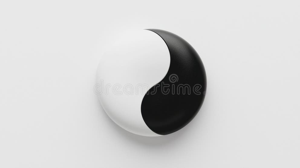 Yin and Yang Symbol stock illustration. Illustration of black - 372200683