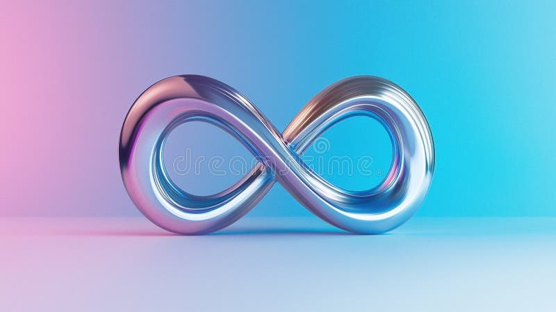 A Shiny Metallic Infinity Symbol. Stock Illustration - Illustration of ...