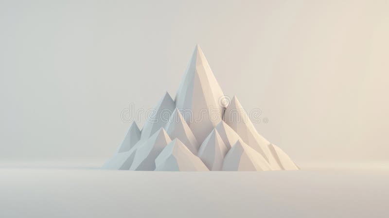 A 3D Rendering of a Mountain Range. Stock Illustration - Illustration ...