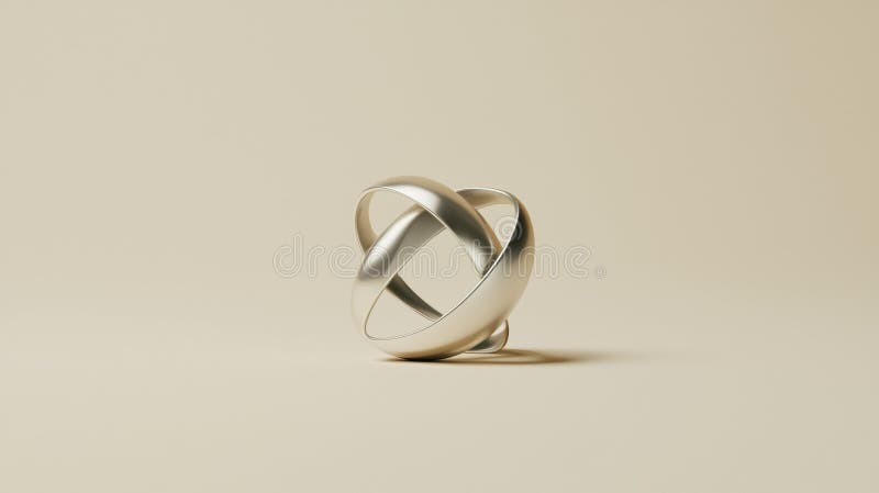 A 3D Rendering of a Silver Ring. Stock Illustration - Illustration of contrast, rendering: 372224320
