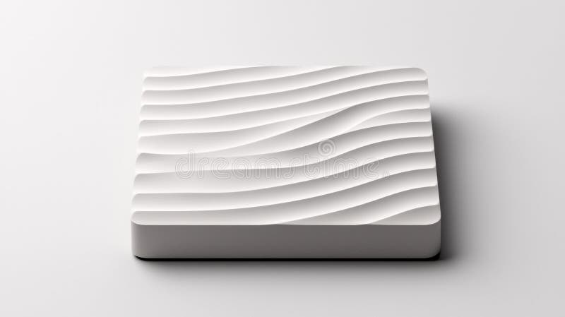 A White Cube with a Wavy Texture. Stock Illustration - Illustration of ...