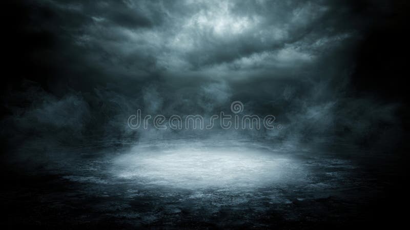 A Dramatic, Dark Scene with a Bright Light Source at the Center. Stock ...
