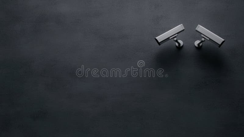 Two Security Cameras Dark Gray Background Stock Photos - Free & Royalty ...