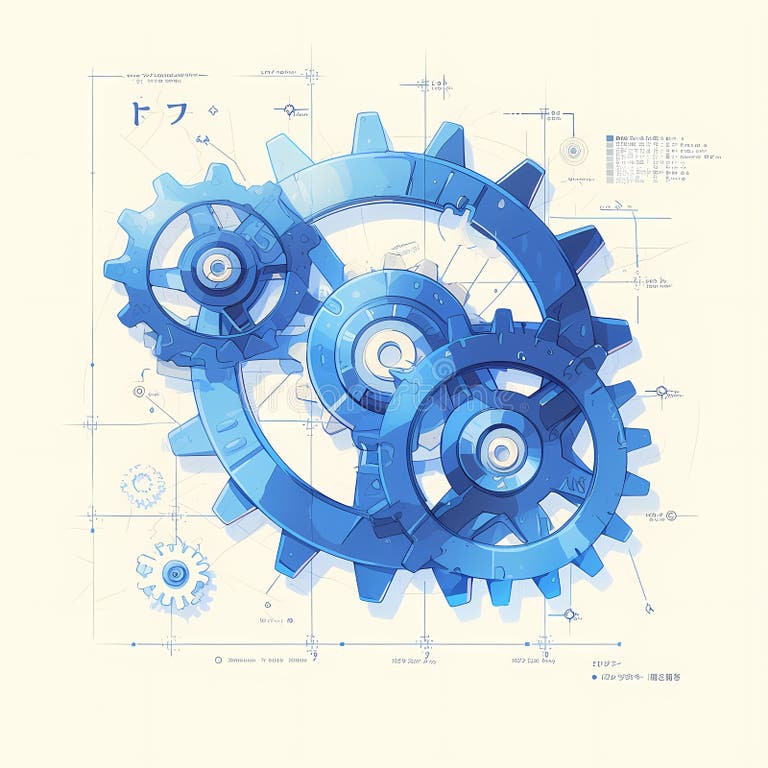 Mechanical Gears and Cogs Illustration Stock Illustration ...