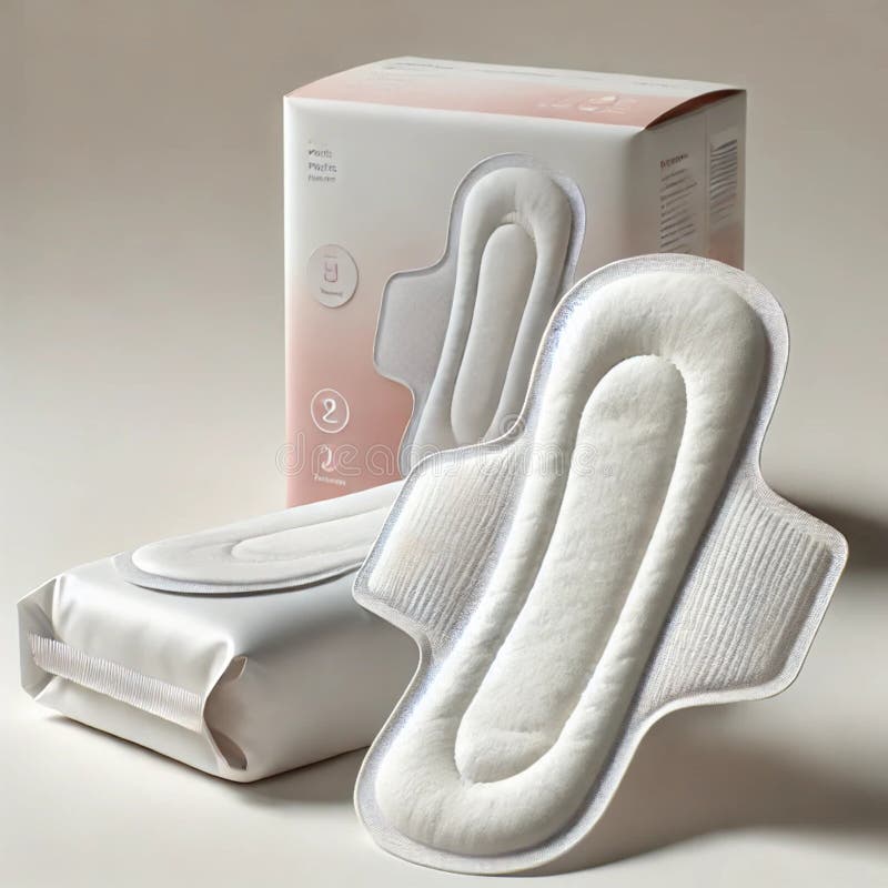 Close-up of Feminine Hygiene Pad Packaging Stock Illustration ...