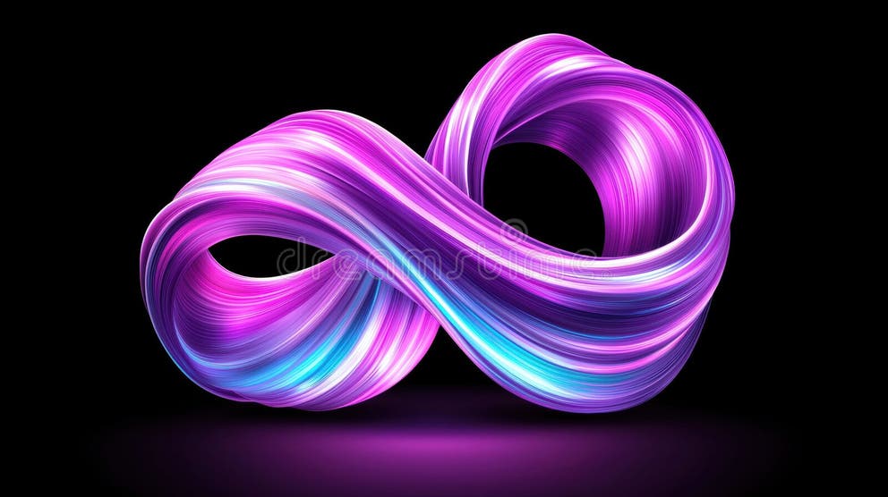 A Digital Illustration of an Infinity Symbol Formed by a Swirling ...
