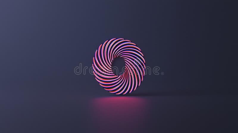 A 3D Rendering of a Spiral-like Object with a Central Hole. Stock ...
