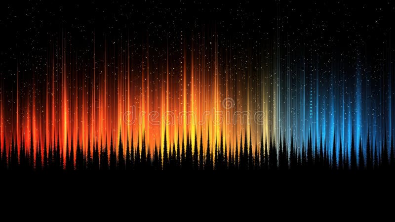 A Digital Illustration of a Sound Wave Pattern. Stock Image - Image of ...